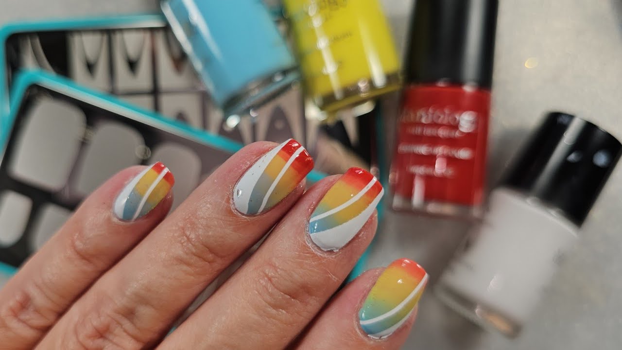 New French Tip, and Gradient plates M319, M327 how to use them (and ...