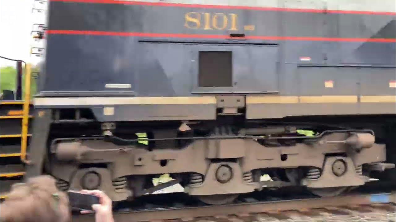 NS 8101 CofG trails 2nd of 3 on NS 179 with a UP ACe leader and a UP DPU by Enon Rd- Enon, OH ...