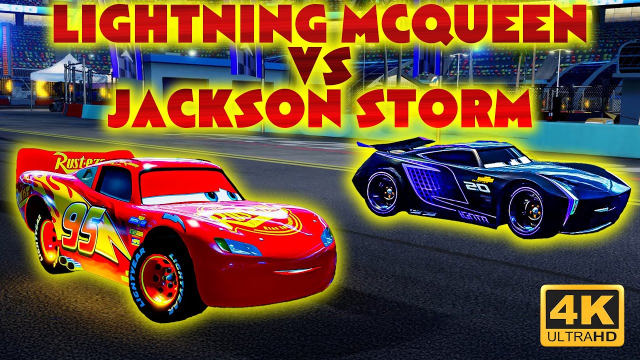 Jackson Storm Race - LIGHTNING MCQUEEN vs JACKSON STORM - Cars 3 ...