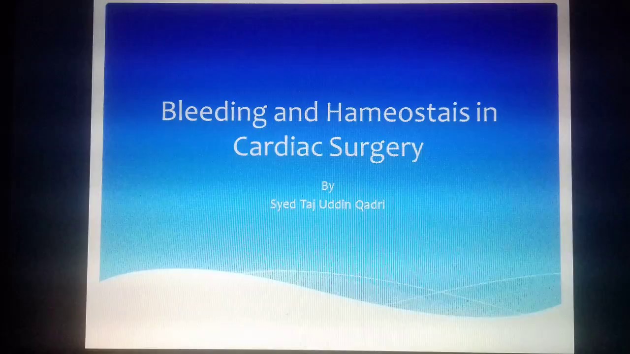 Management of Bleeding in Cardiac Surgery - YouTube