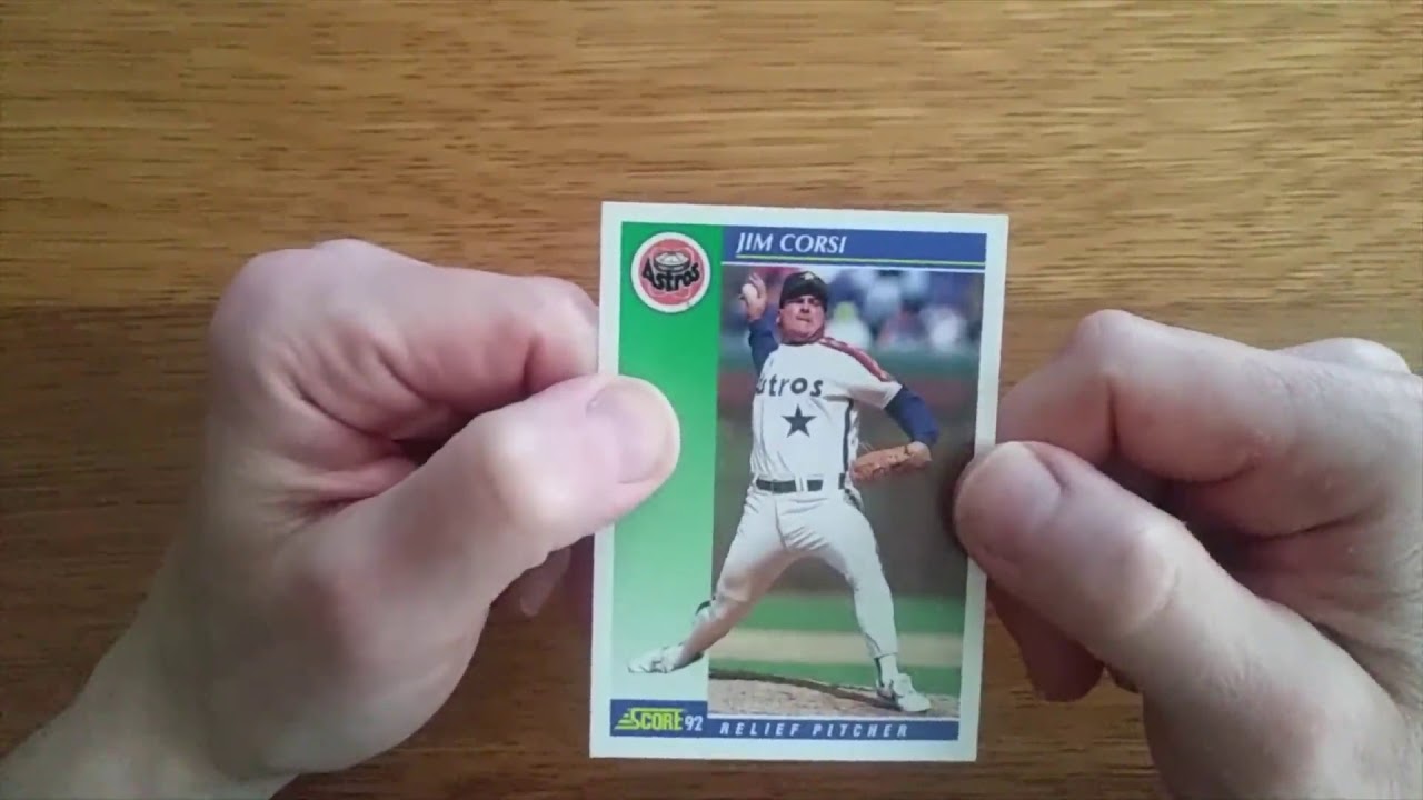 1992 Score Jim Corsi - Card of the Date for May 24, 2020 - YouTube
