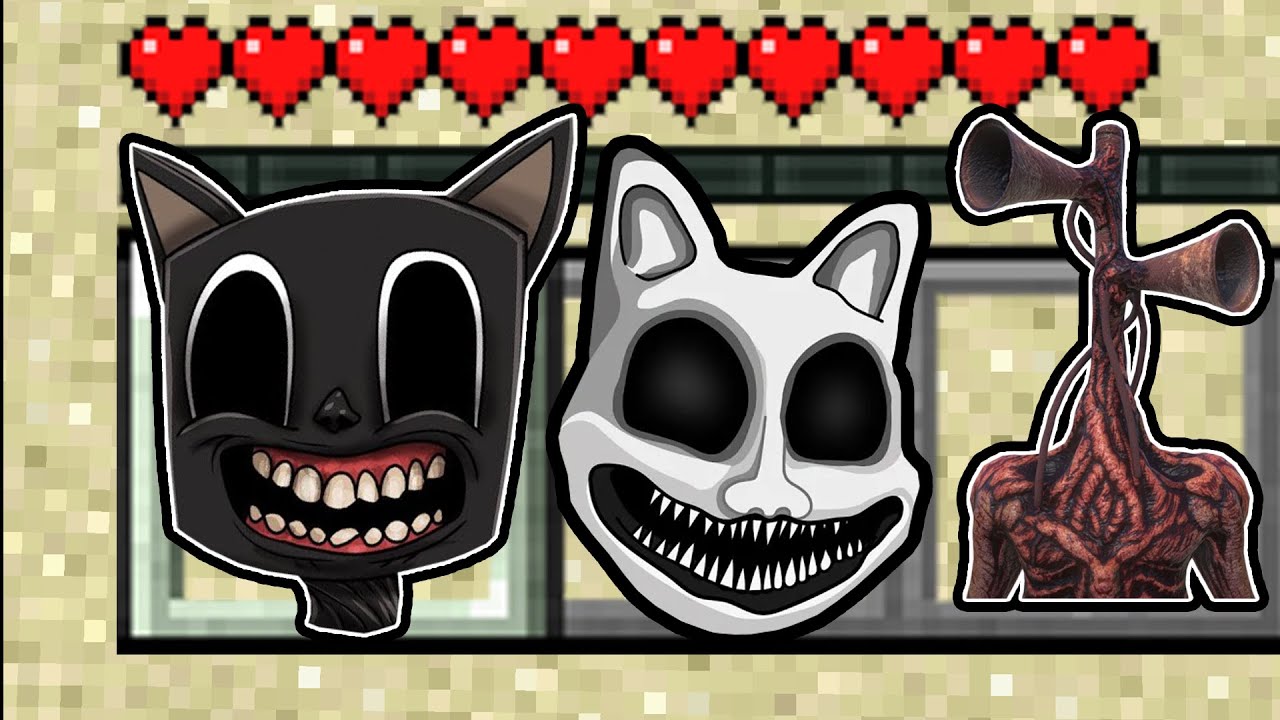 MINECRAFT SCARY CARTOON CAT AND MONSTERS / NOOB AND ZOMBIE - YouTube