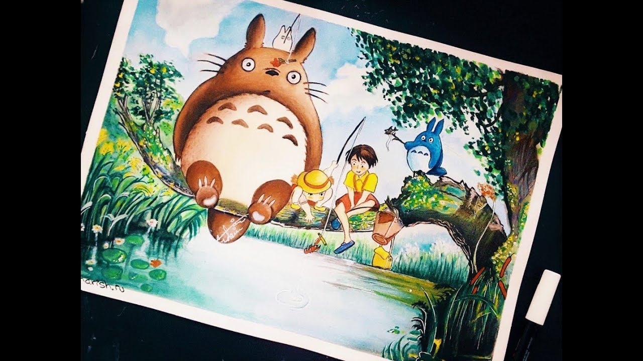 Drawing | My Neighbor Totoro | Anime Movie - YouTube