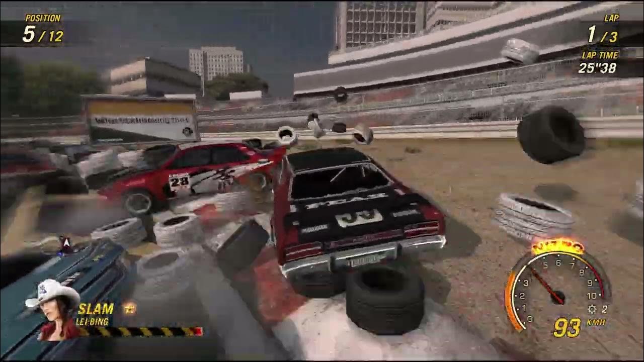 플랫아웃 얼티밋 카니지 Flatout Ultimate Carnage 플랫아웃 모드 Rumble Racing Cup 플레이 - YouTube