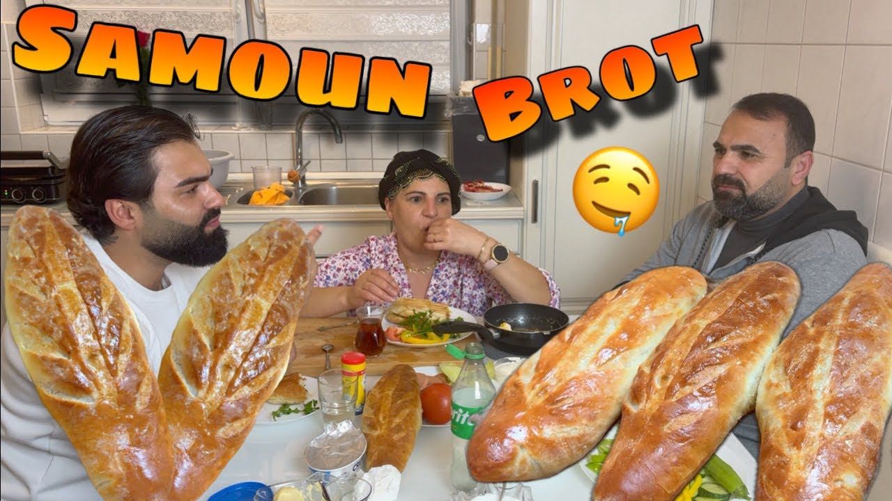 SAMOUN PIDE BROT FLUFFIG & KNUSPRIG | صمون SUCUK MIT EIER 🤤Rami.K ...