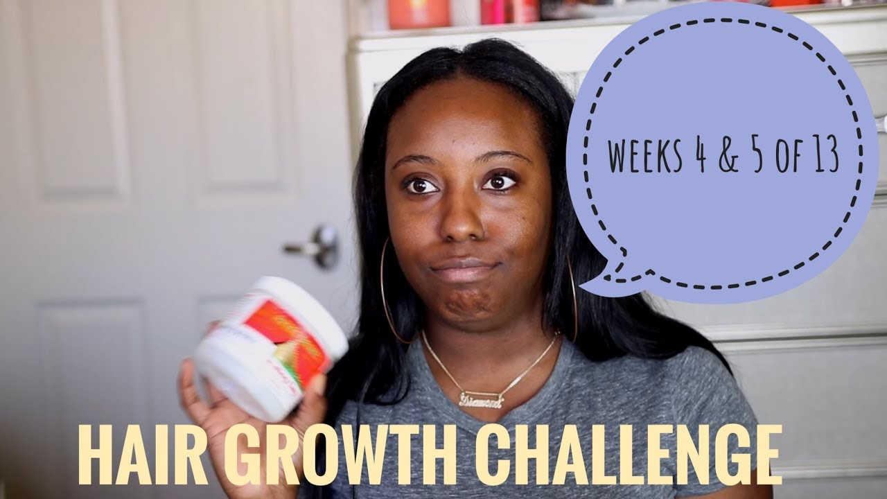 week 4 & 5 of 13 | 3 month Hair Growth Challenge | Aztec mask - YouTube