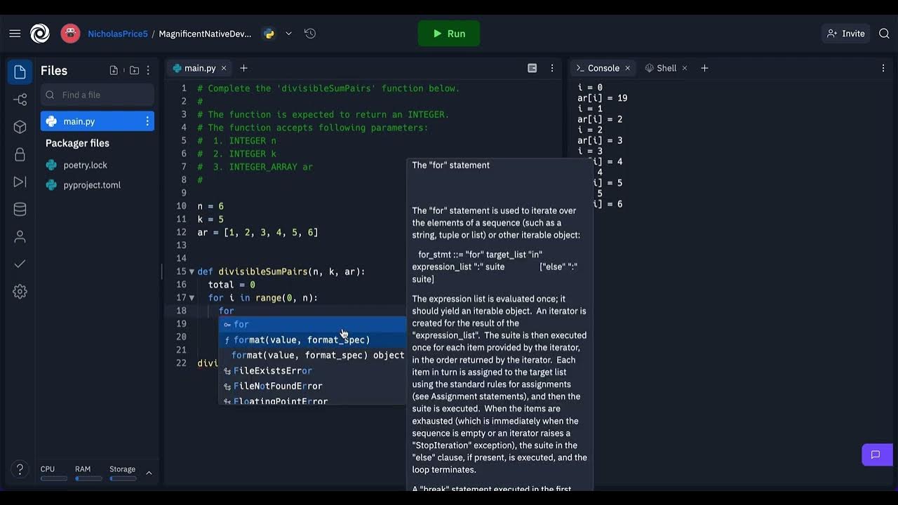 Hackerrank Divisible Sum Pairs - Python Solution - YouTube