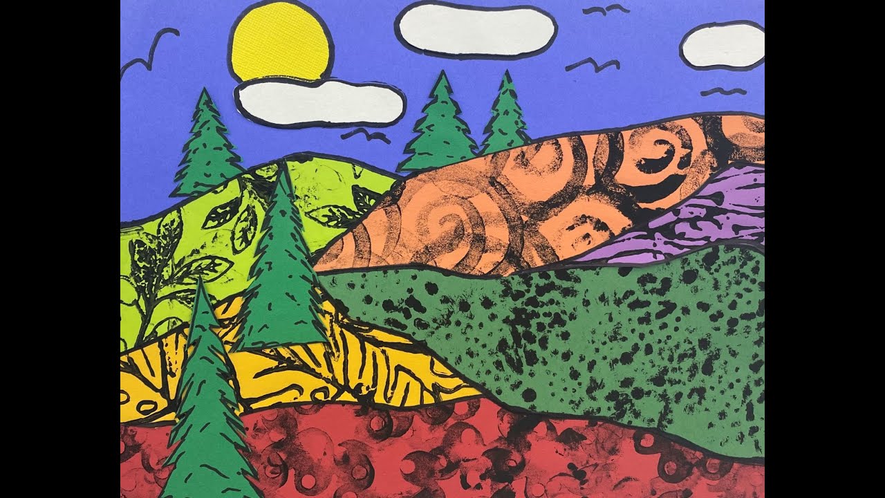 Art Lesson: Print-Making and Landscape - YouTube