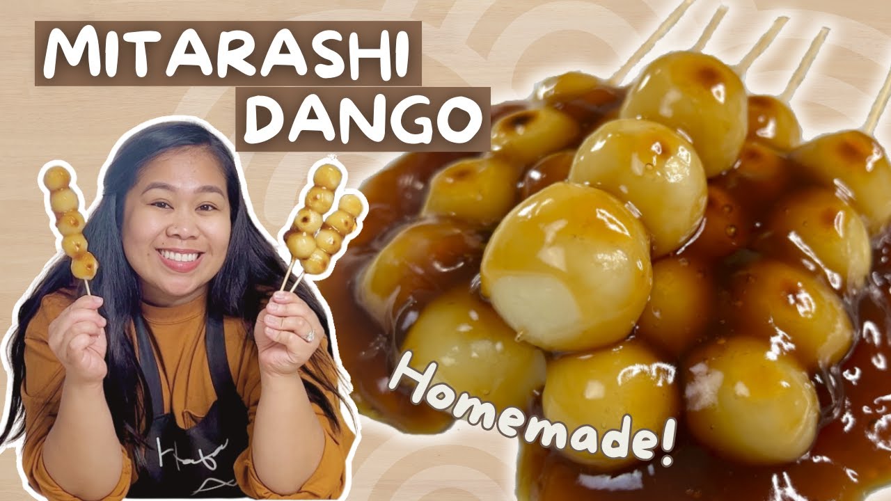 Easy Homemade Mitarashi Dango | Dangoko Rice Flour | Japanese Snacks ...