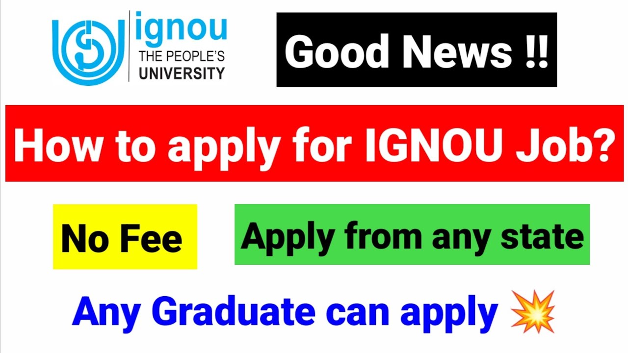 How to apply for IGNOU Permanent Job | IGNOU Job Notification 2022 ...