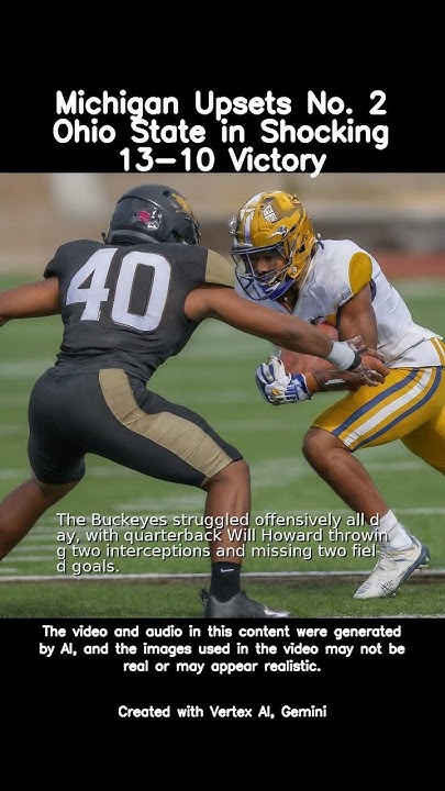 Michigan Upsets No. 2 Ohio State in Shocking 13-10 Victory #new #shorts - YouTube