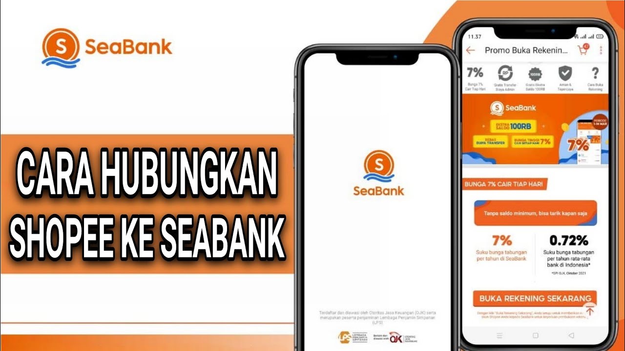 CARA MENGHUBUNGKAN SHOPEE KE SEABANK (MUDAH) - YouTube