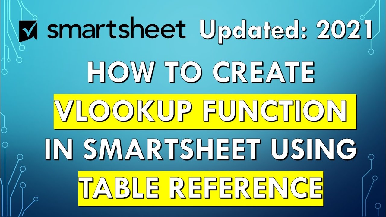 #Smartsheet #VLOOKUP | How To Create VLOOKUP FUNCTION In Smartsheet ...