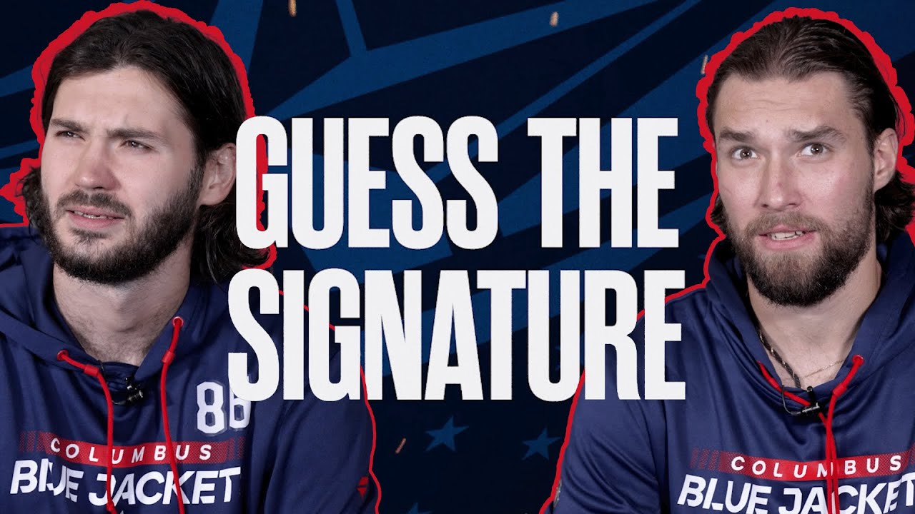 "That's a LAZY AUTOGRAPH" 😂 Blue Jackets ROAST their Teammate's ...