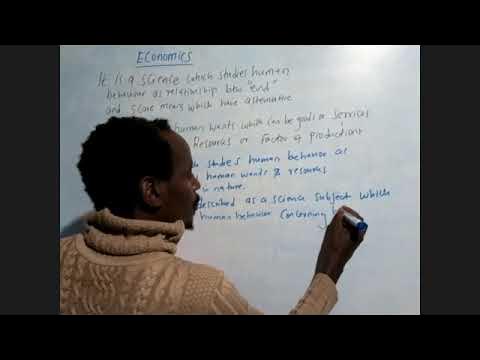 INTRODUCTION TO ECONOMIC CLASS LESSON 1 - YouTube