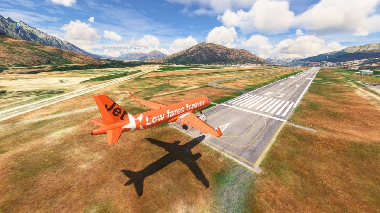 Jetstar Swagger ️ Jaffa Jet Airbus Nails the Queenstown Landing in MSFS ...