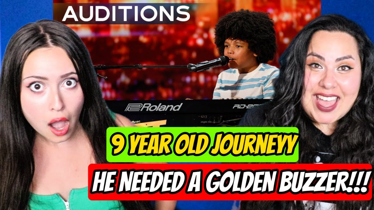9 Year Old Journeyy Signs Original Song "Paradise" Reaction !!! | AGT 2024 | Two Sisters REACT ...