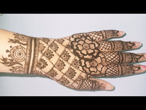 Easy and Simple mehndi ~upper hand mehendi ~floral mehndi - YouTube