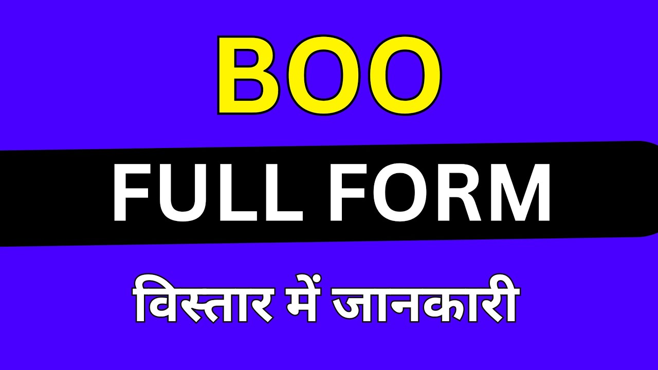 BOO full form in Medical - YouTube
