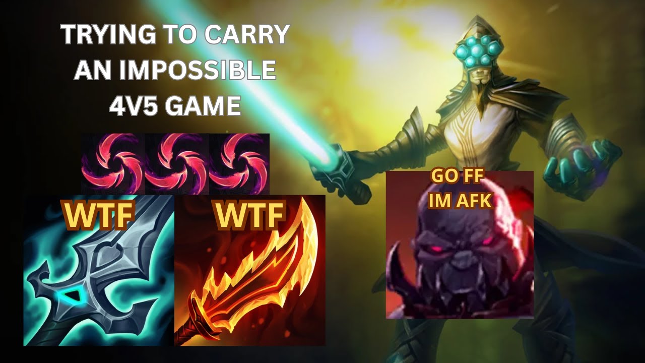 TRYING TO CARRY AN IMPOSSIBLE 4V5 GAME - YouTube
