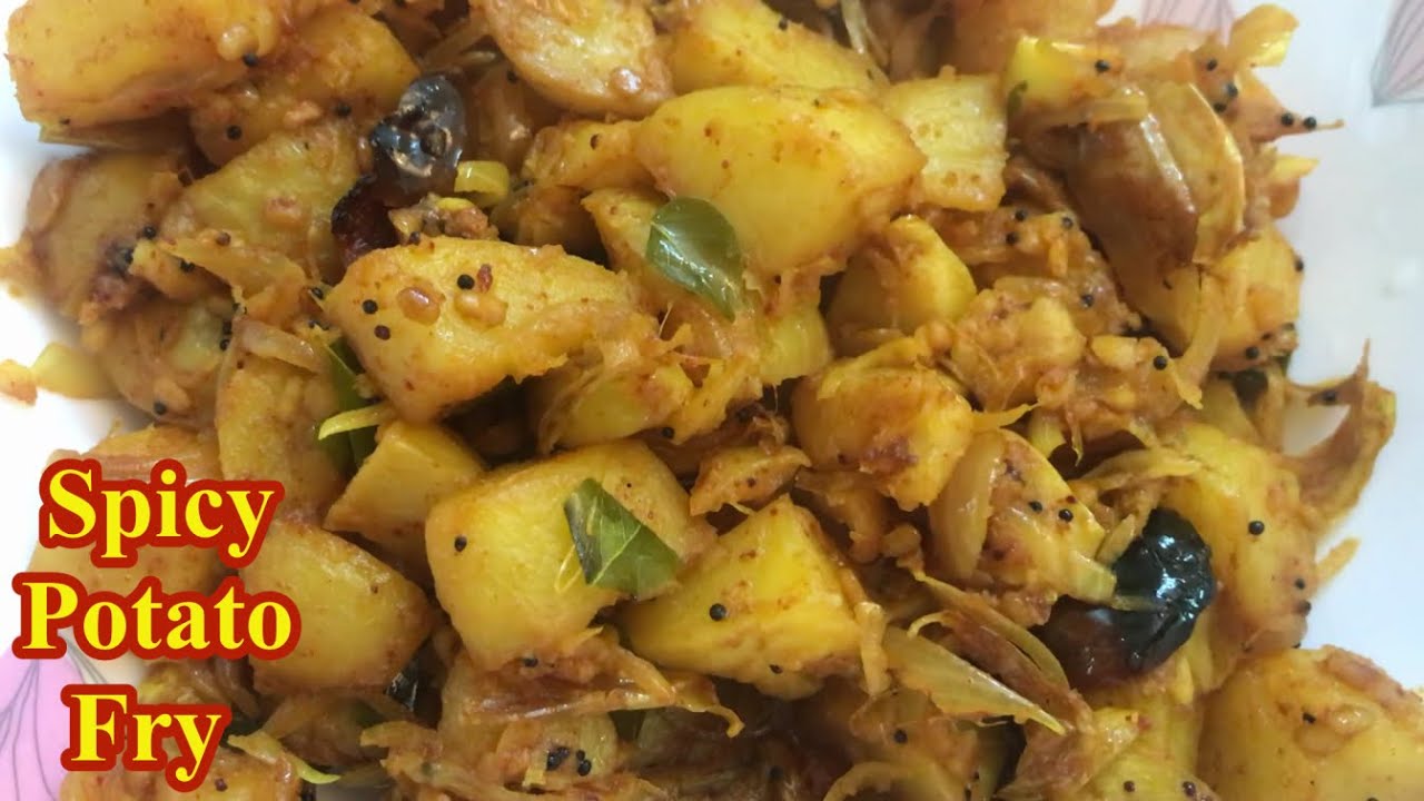 Spicy Potato Fry Recipe | Starters | Roasted Potatoes - YouTube