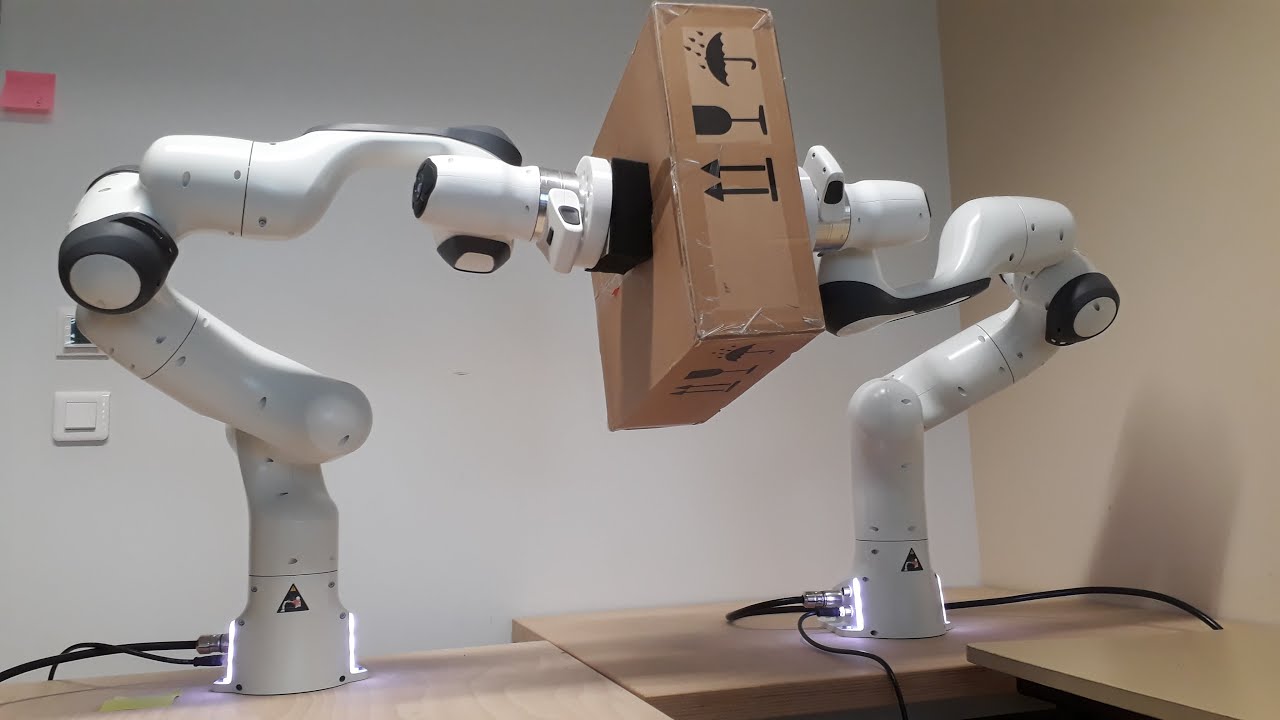 Dual-arm Box Grabbing with Impact-aware MPC utilizing soft deformable ...