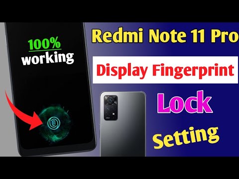 redmi note 11 Pro in display fingerprint setting / how to setup display ...