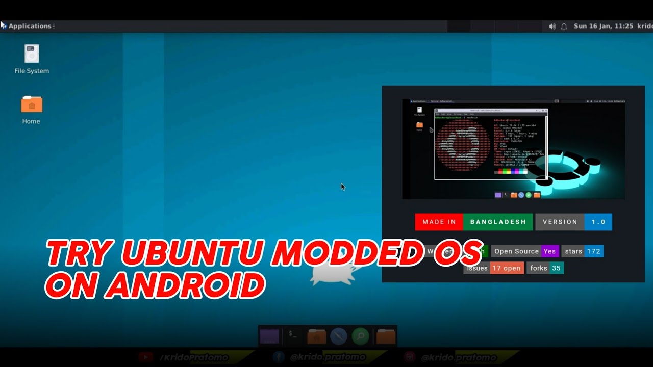 Ubuntu modded os on Android | Linux on Android - YouTube