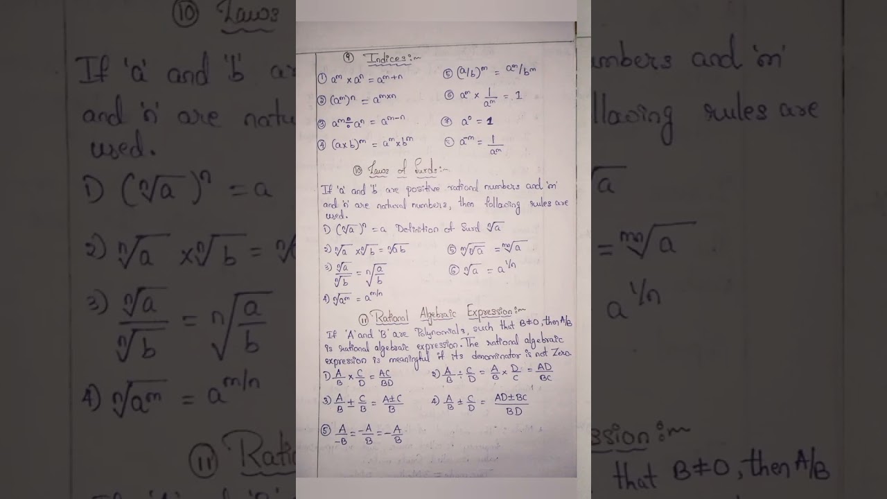 Basic Mathematics Rules And Formula YouTube Basic Mathematics Rules And Formula YouTube