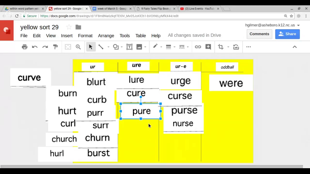 words their way within word patterns sort 29 - YouTube