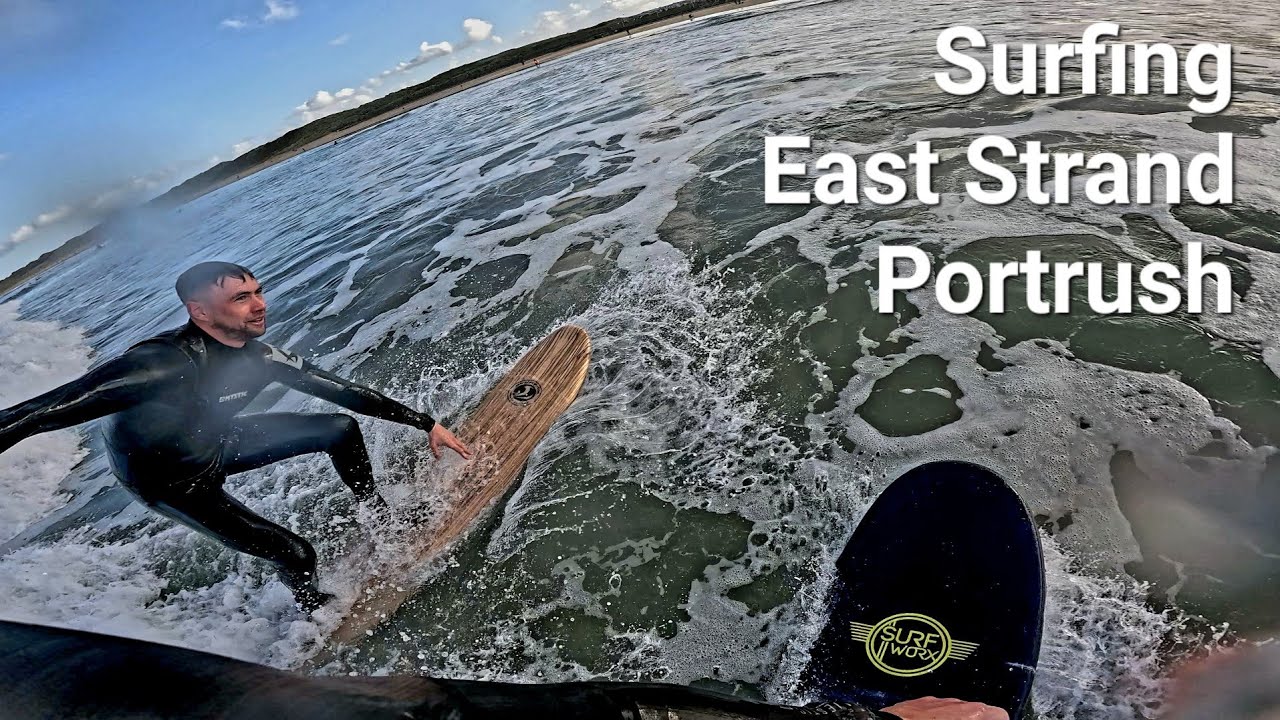 Surfing at Portrush East Strand - YouTube