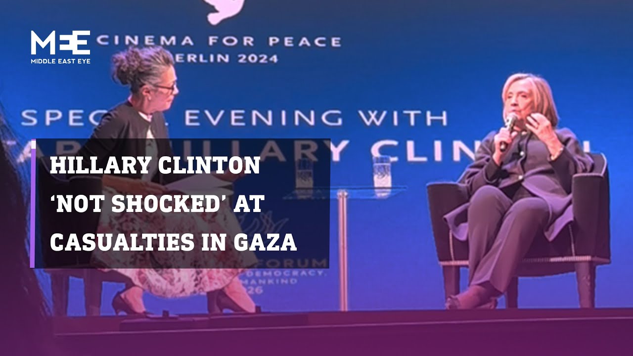 Hillary Clinton “not shocked” by casualties in Gaza - YouTube