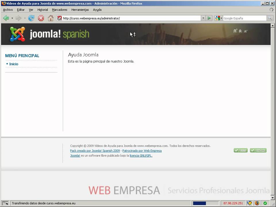 Acceder Panel de Control de Joomla - YouTube