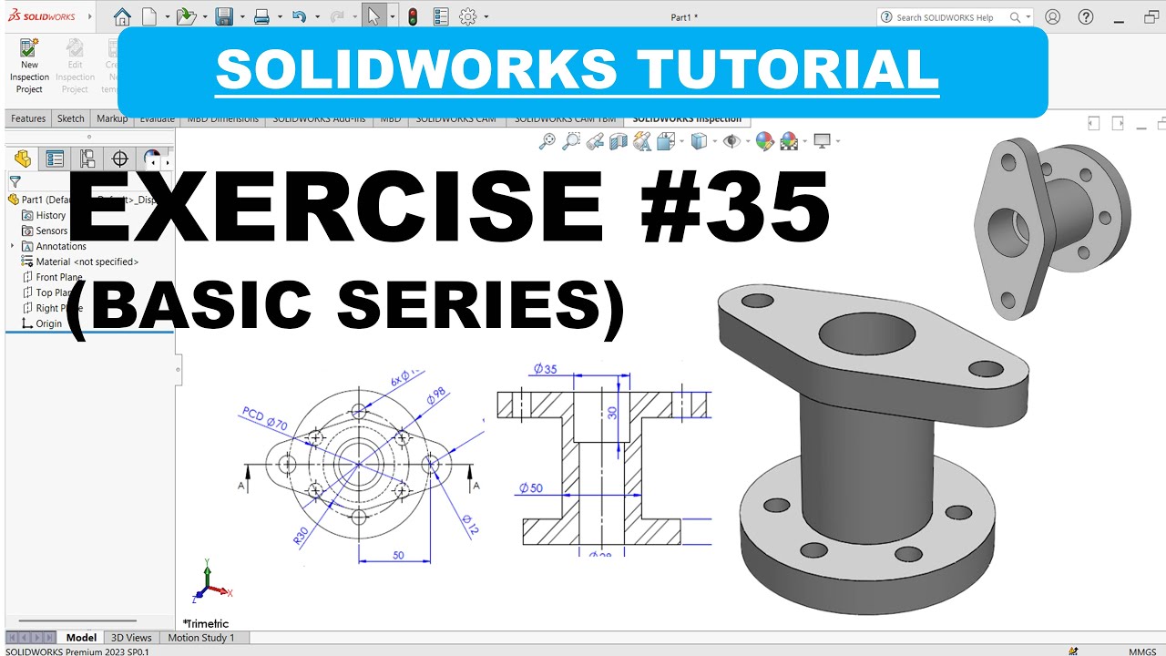 SolidWorks Tutorial: Design a Flange Adapter – Step-by-Step Exercise ...