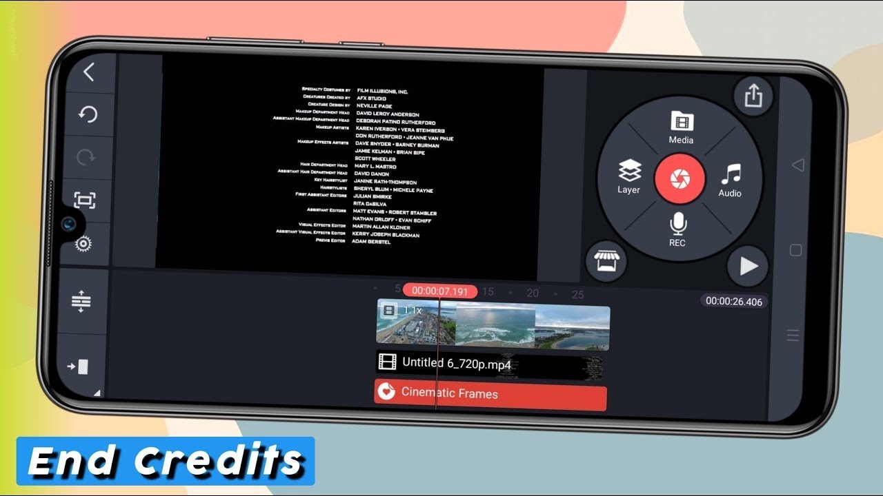 End Credits Like Hollywood Movie In Kinemaster | Rolling Text In ...