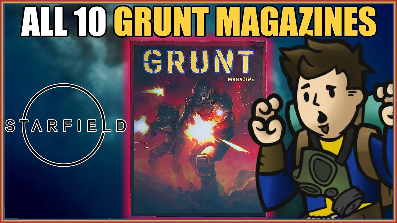 ALL 10 GRUNT ISSUES (Book/Magazine) Locations | STARFIELD - YouTube