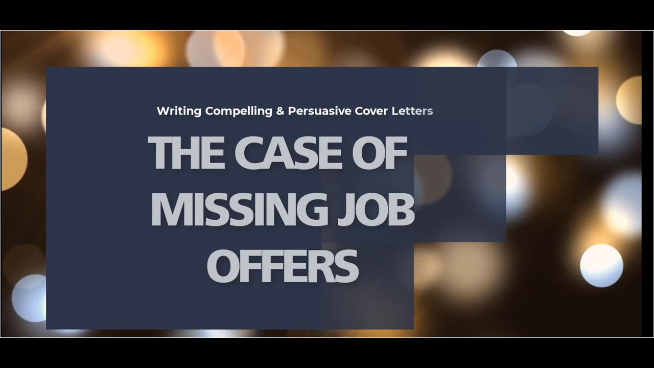 Instructional Video The Case of the Missing Job Offer - YouTube