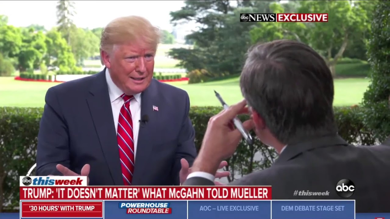 President Trump on article II powers. - YouTube