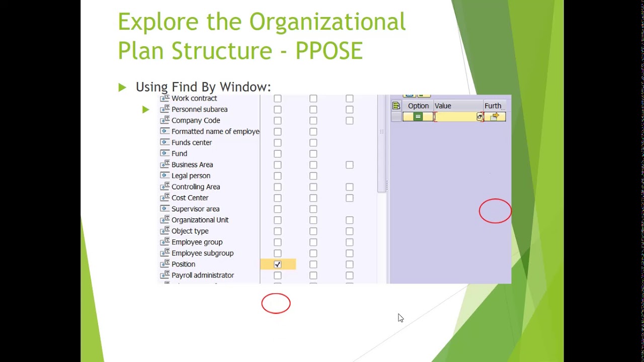 Using Free Search in OM 2: PPOSE 2: Display Org. Plan - YouTube