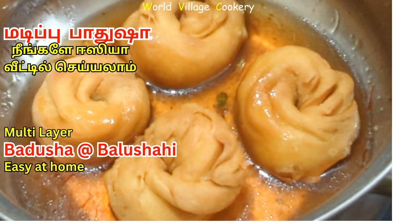 Badusha recipe in tamil | How to make Balushahi with perfect ...