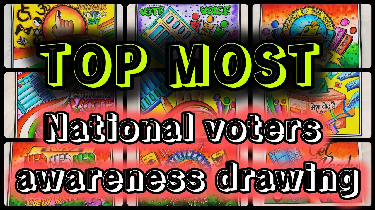 National voters day drawing/मतदाता जागरूकता ड्राइंग /voters awareness ...