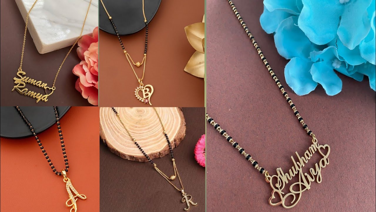 Beautiful Name Mangalsutra Design Collections | New Couple Name ...