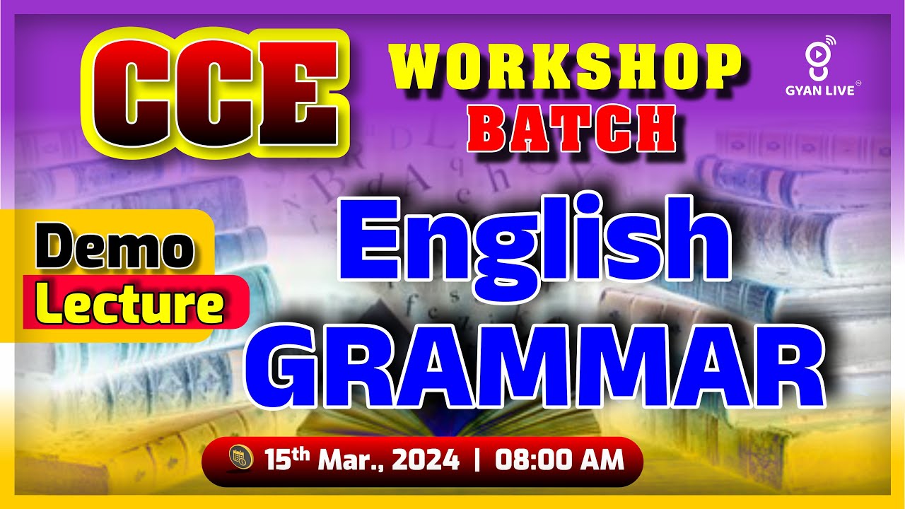 English Grammar | DEMO LECTURE | CCE Revision Workshop | LIVE @08:00am ...