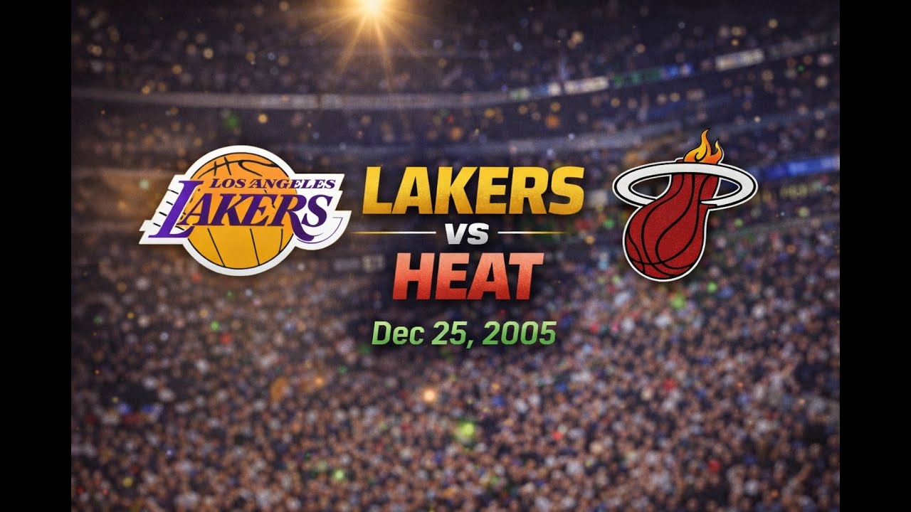 12/25/2005 Los Angeles Lakers vs. Miami Heat Kobe Bryant Full game ...