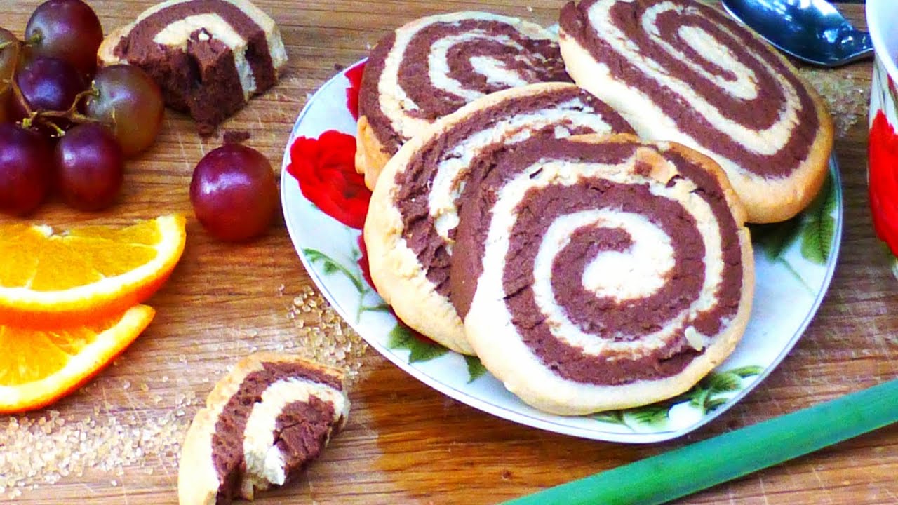 Pinwheels spiral swirl cookie recipe (Chocolate and vanilla) - YouTube