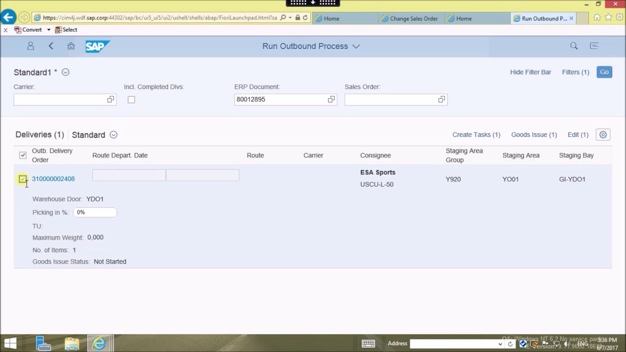 04 Run Outbound Delivery in EWM - YouTube