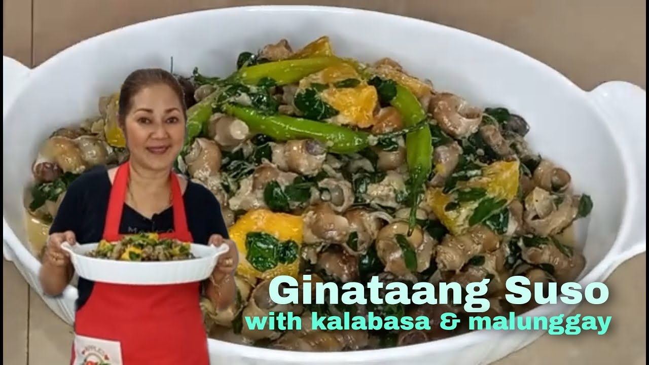 Ginataang Suso with Kalabasa and Malunggay - YouTube
