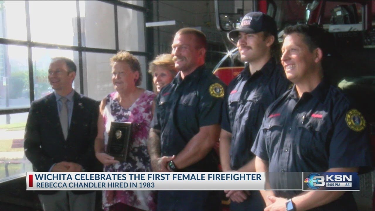 Wichita's first female firefighter honored with surprise celebration ...