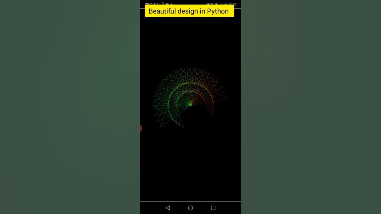 Python Program Python Turtle Code Design 6 Beautiful Design Using Python Pydroid 3 App Youtube