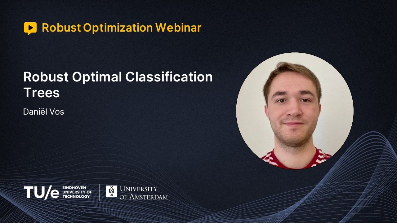 Daniël Vos - Robust Optimal Classification Trees (ROW Talk) - YouTube